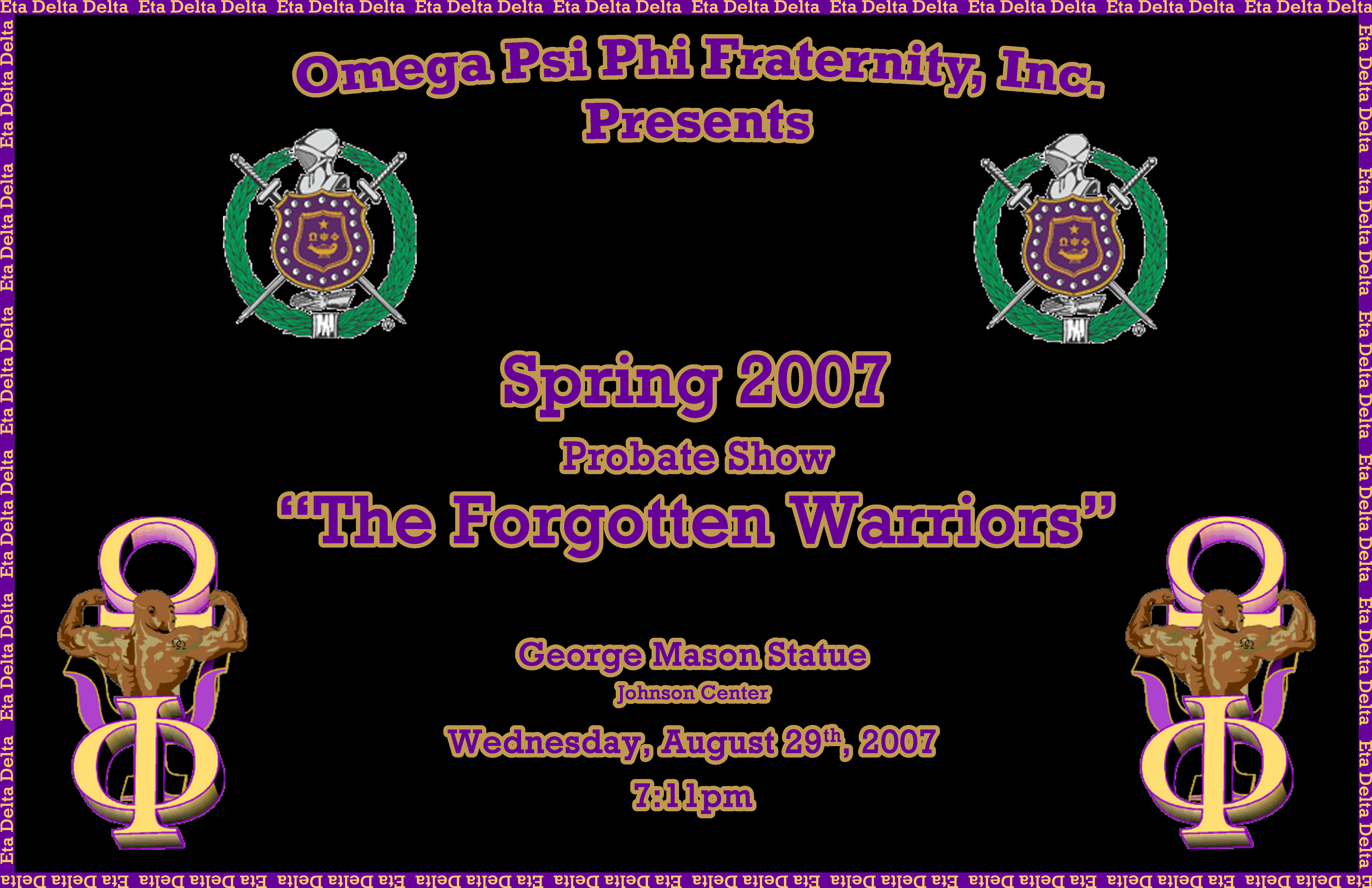 Eta Delta Delta Chapter of Omega Psi Phi Fraternity, Inc. - October 2007